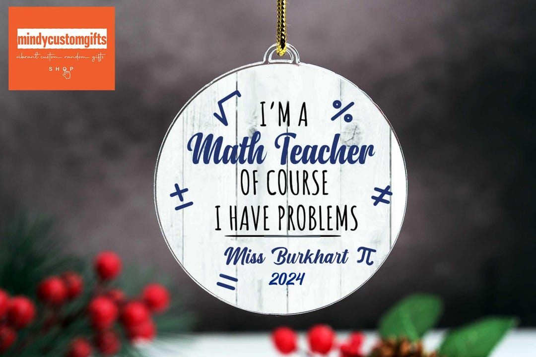 Personalized Math Teacher Christmas Ornament,math Pun Ornament,custom ...