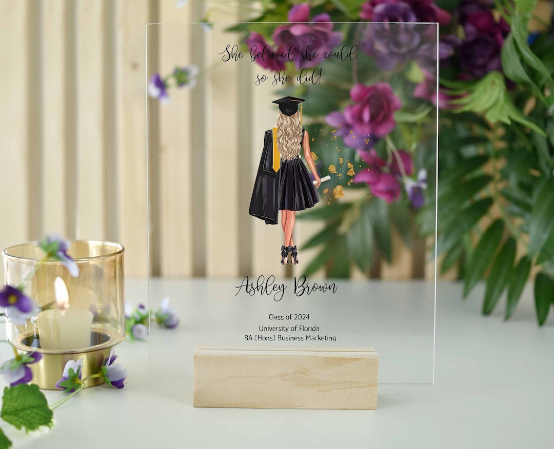Personalized Graduation Plaque,masters Degree Graduation Gift for ...
