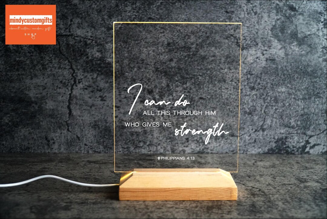 Bible Verse LED Light, Bible Christmas Gift, Christian Night Light ...