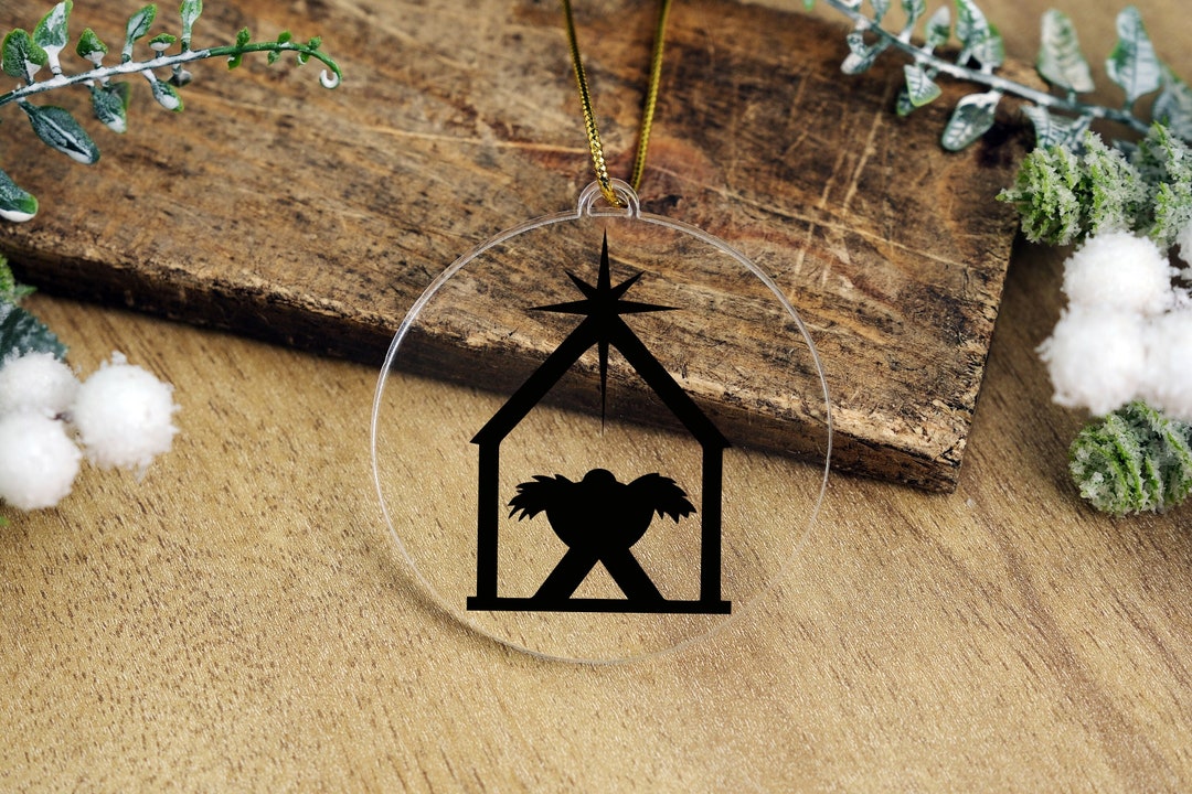 Manger Christmas Ornament,baby Jesus in Manger,nativity Scene Christmas ...