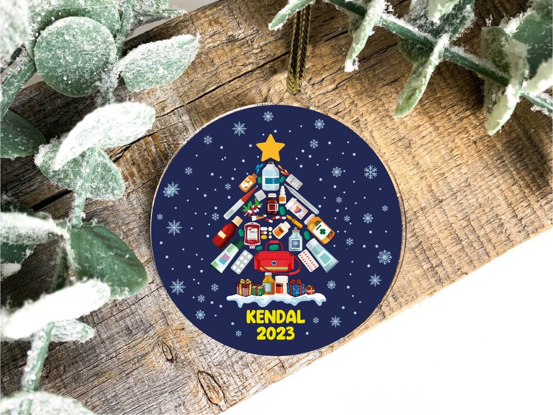 Personalized Pharmacy Christmas Tree Ornament 2023, Pharmacist Keepsake ...