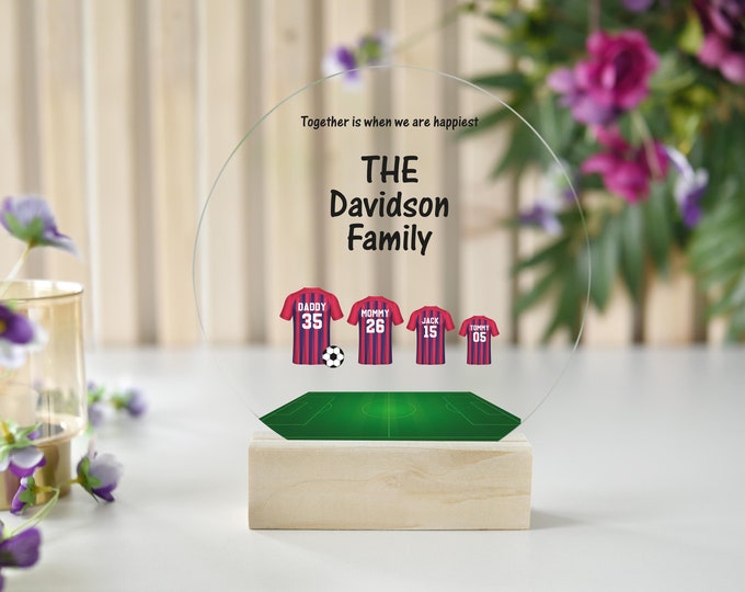 Personalized Football Dad's Dream Team Acrylic Plaque Gift, Gift for ...