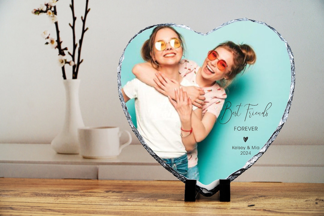 Personalized Best Friends Forever Photo Slate Stone Gift, Besties Gift ...