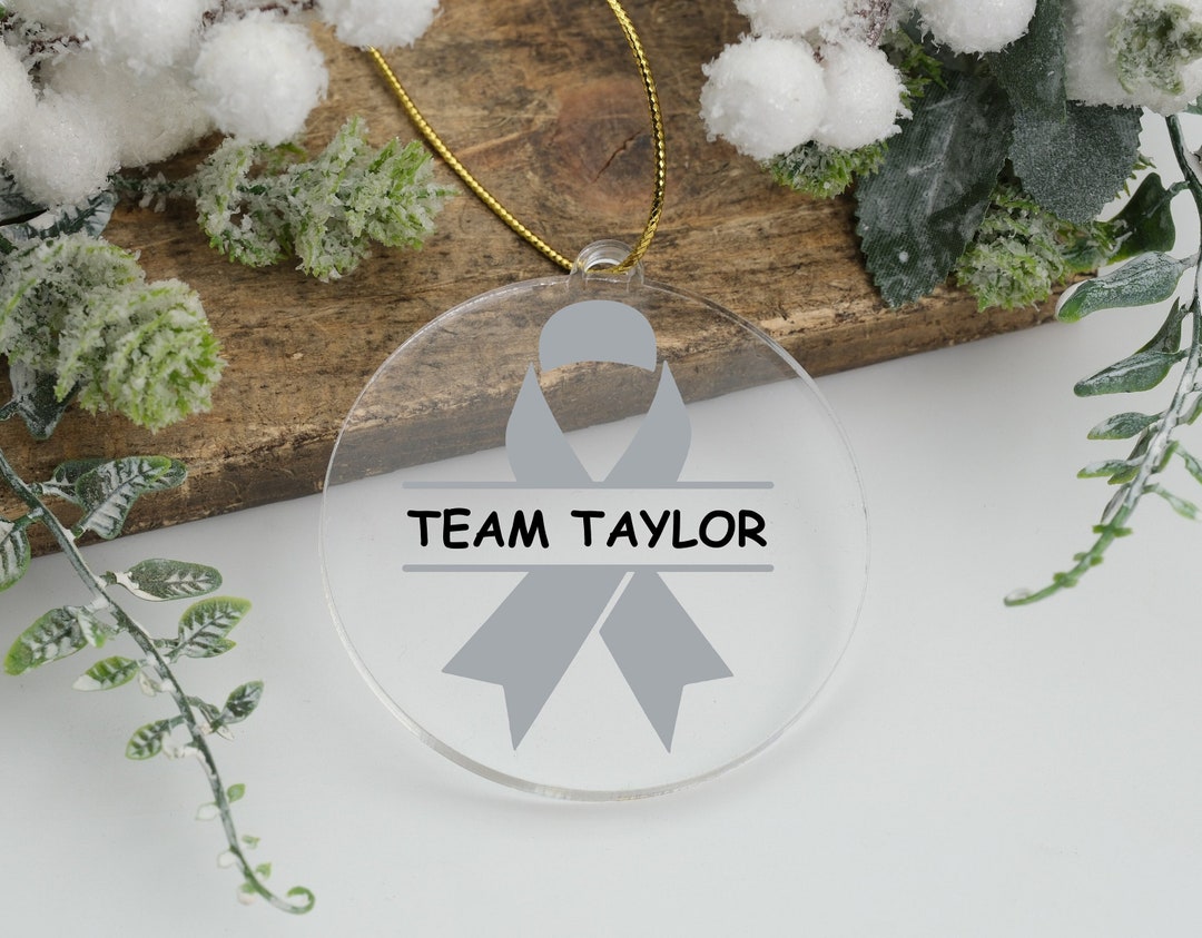 Brain Cancer Christmas Ornament,custom Cancer Support Team Keepsake ...