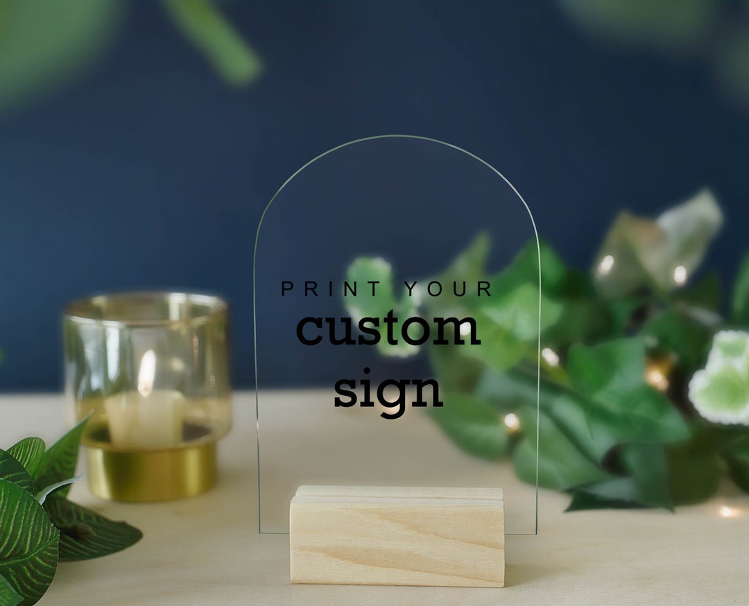 Small Acrylic Business Signs Plaque, Signage for Table or Counters ...