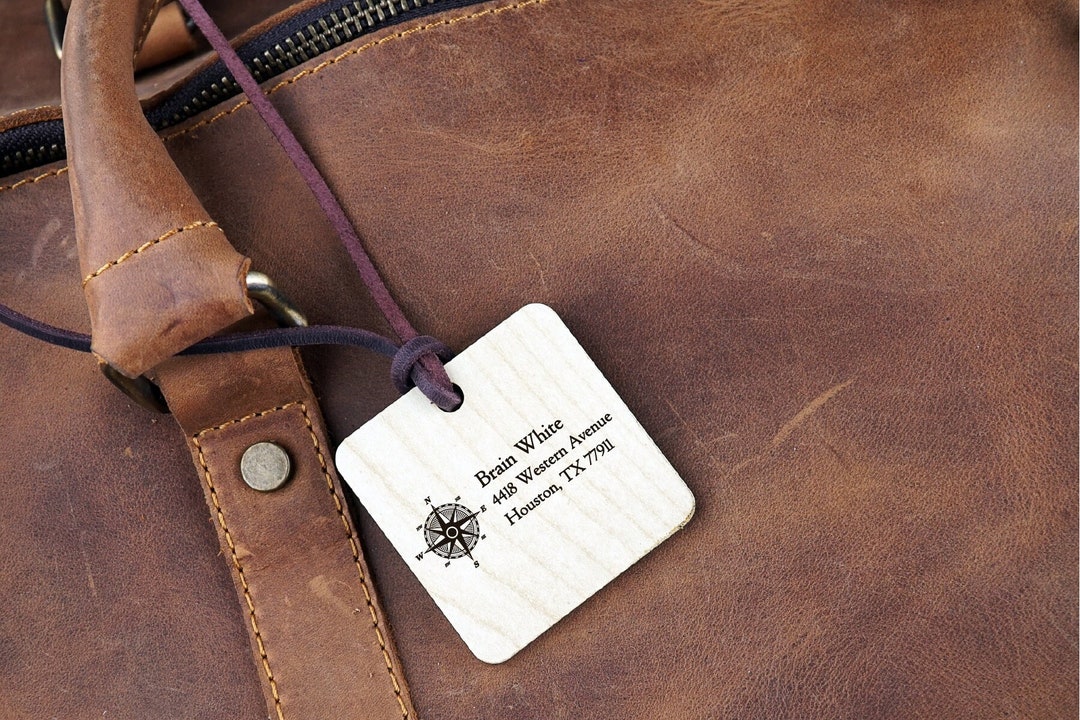 Compass Luggage Name Tags, World Adventure Backpack Tag, Travel Tags ...