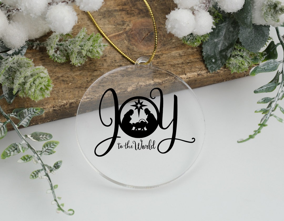 Joy to the World Nativity Christmas Ornament,baby Jesus in Manger ...