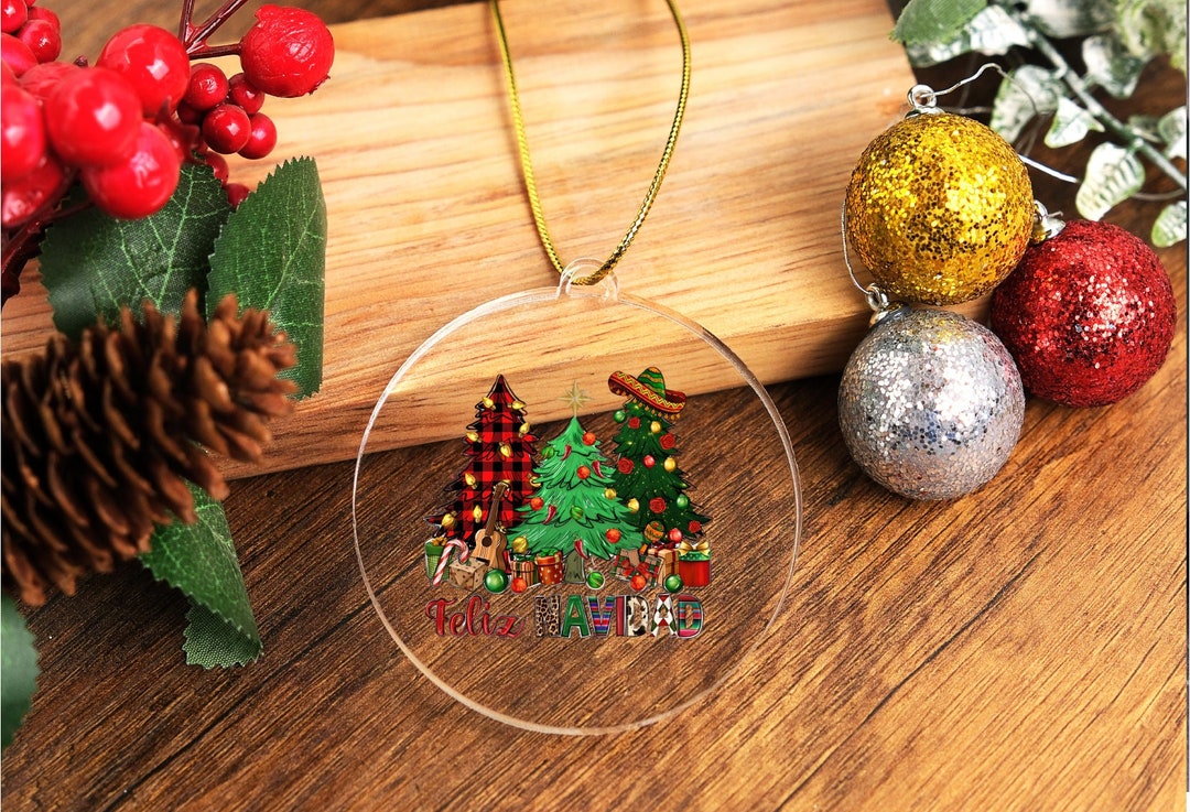 Feliz Navidad Ornament,spanish Merry Christmas Keepsake,mexican ...