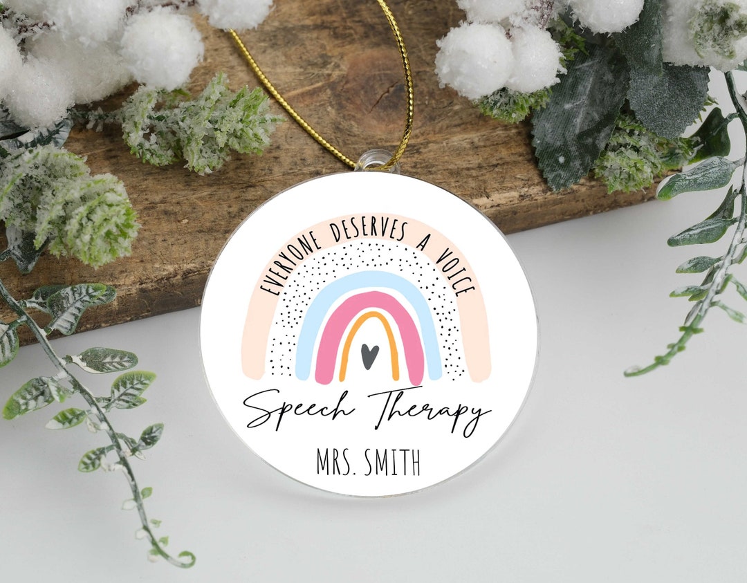 Personalized Speech Therapy Christmas Ornament,thank You SLP Ornament ...