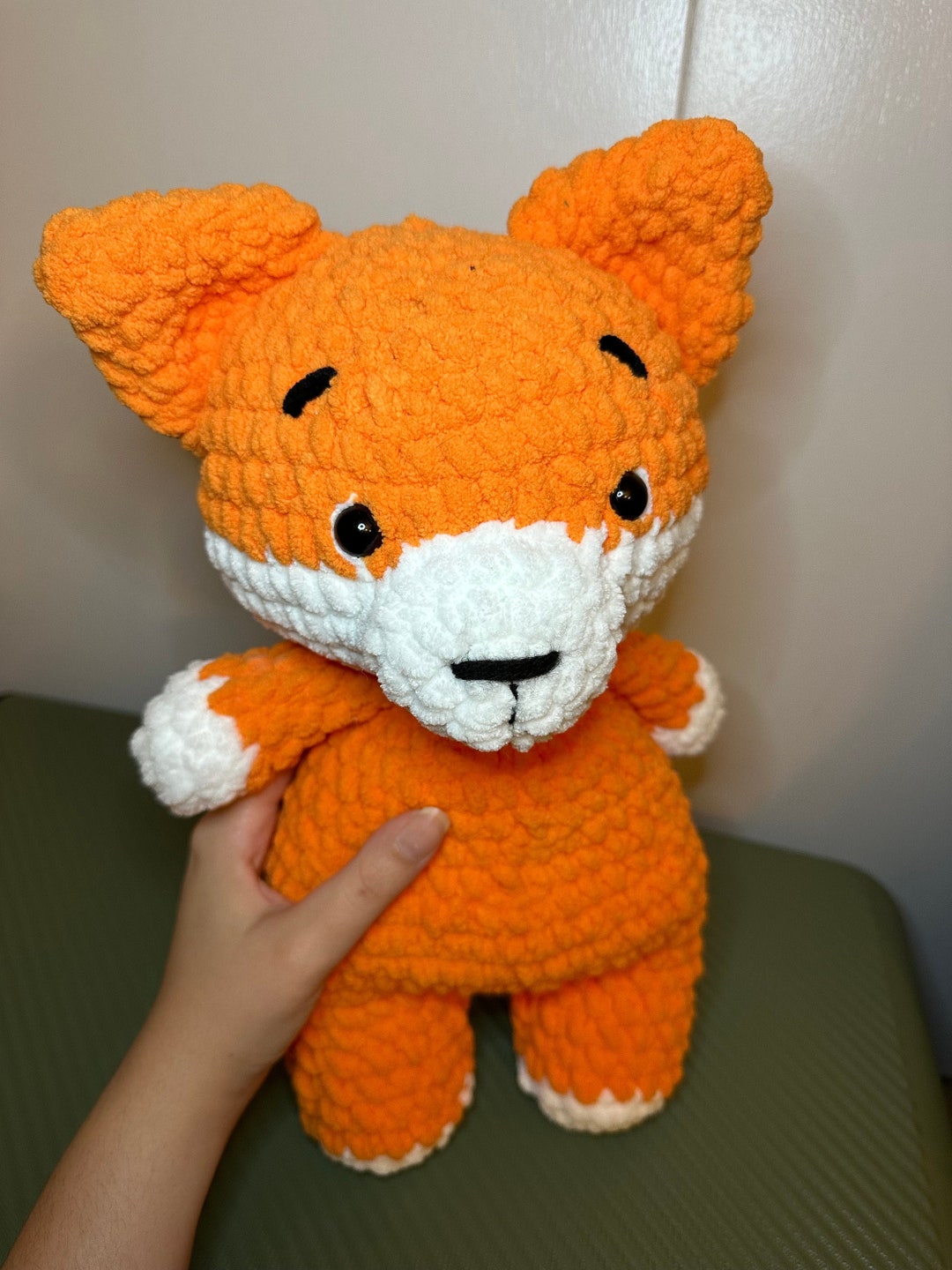 Crochet Fox Plush: Handmade Yarn Stuffed Animal - Etsy