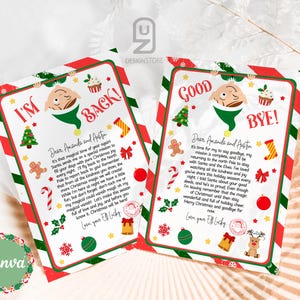 Editable Elf Letter, Elf Arrival Letter, Elf Return Letter, Elf I'm ...