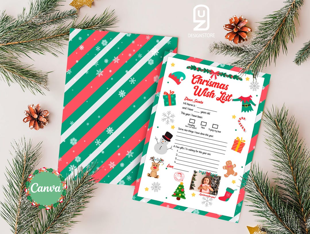 Christmas Wish List Printable: Letter to Santa Activity (digital ...