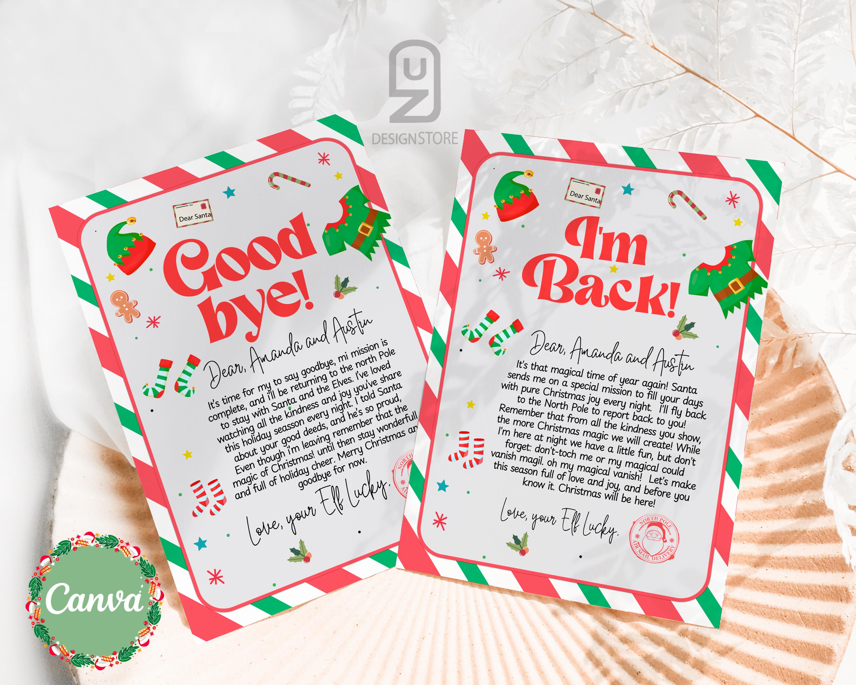 Editable Elf Arrival & Goodbye Letter: Canva Template (digital Download ...