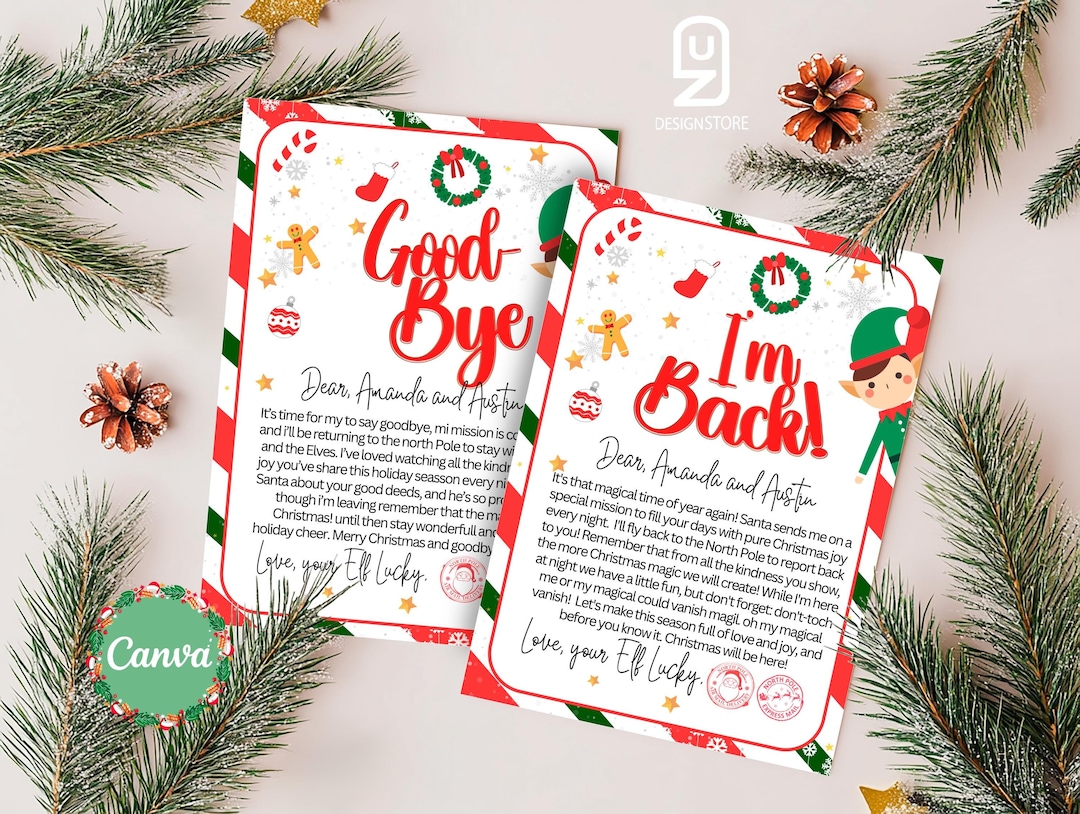 Editable Elf Letter, Elf Arrival Letter, Elf Return Letter, Elf I'm ...