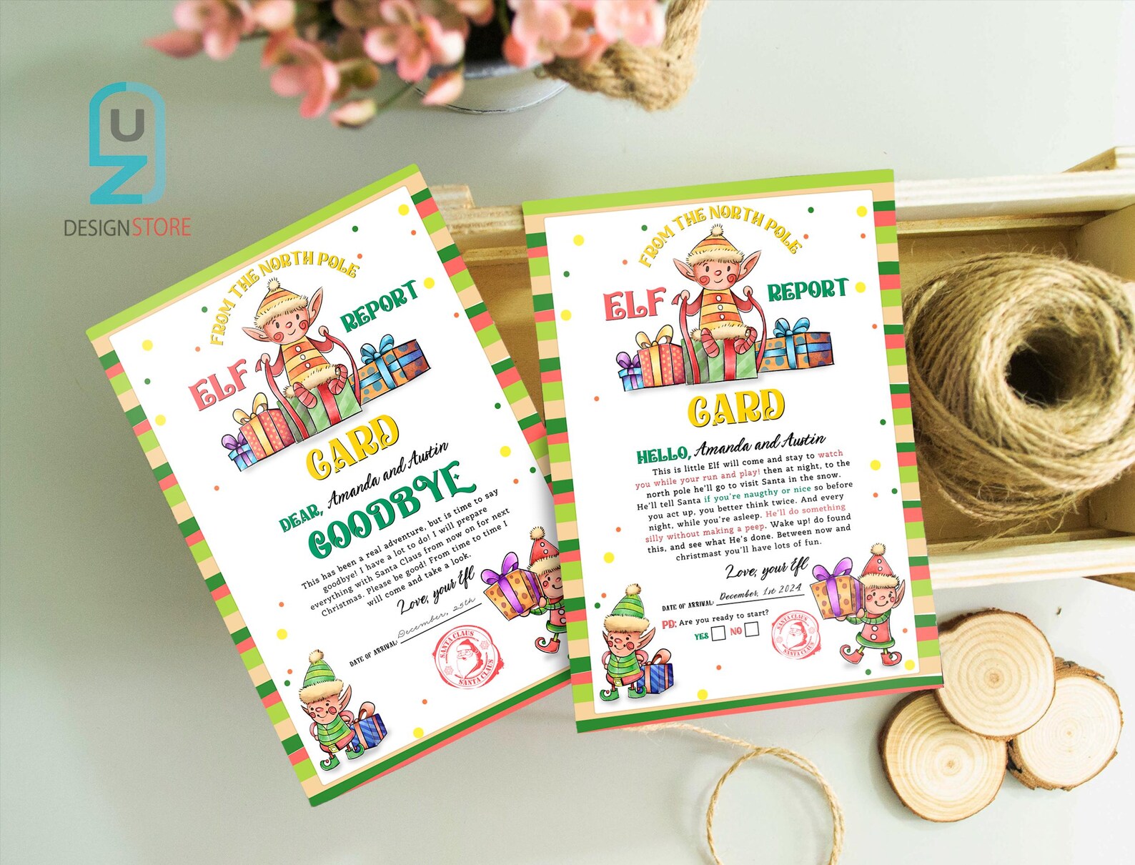 Editable Elf Boys Arrival Letter Elf Return Letter Elf I'm Back Letter ...