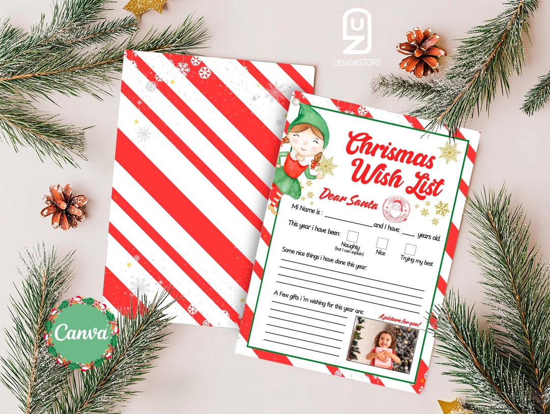Christmas Wish List Printable: Letter to Santa Activity (digital ...