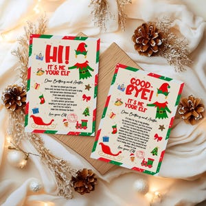 Editable Elf Arrival and Goodbye Letter Set, Christmas Elf Letter Combo ...