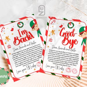 Editable Elf Letter, Elf Arrival Letter, Elf Return Letter, Elf I'm ...