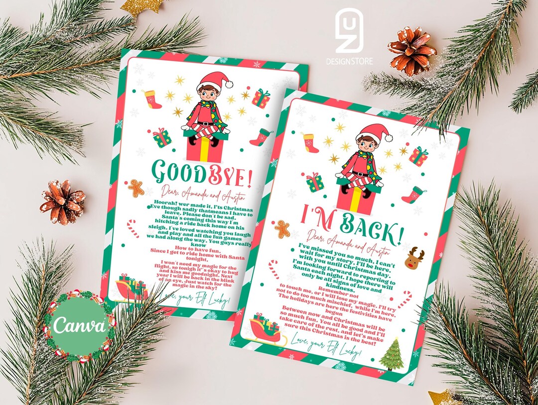 Editable Elf Letter, Elf Arrival Letter, Elf Return Letter, Elf I'm ...
