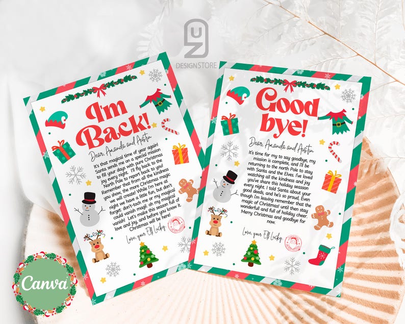 Editable Elf Letter, Elf Arrival Letter, Elf Return Letter, Elf I'm ...