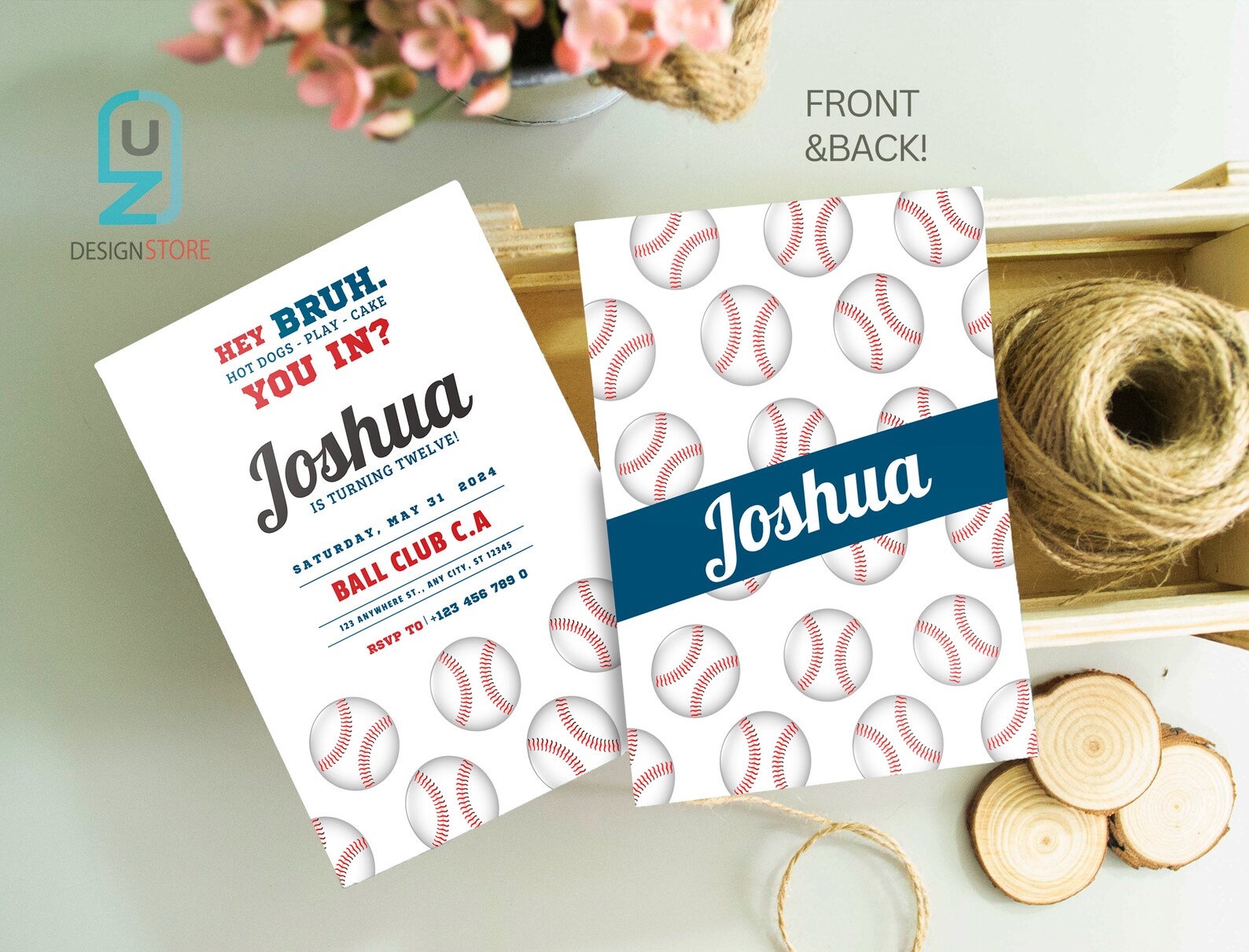 Baseball Birthday Party Invitation, Baseball Corjl Editable Invite ...