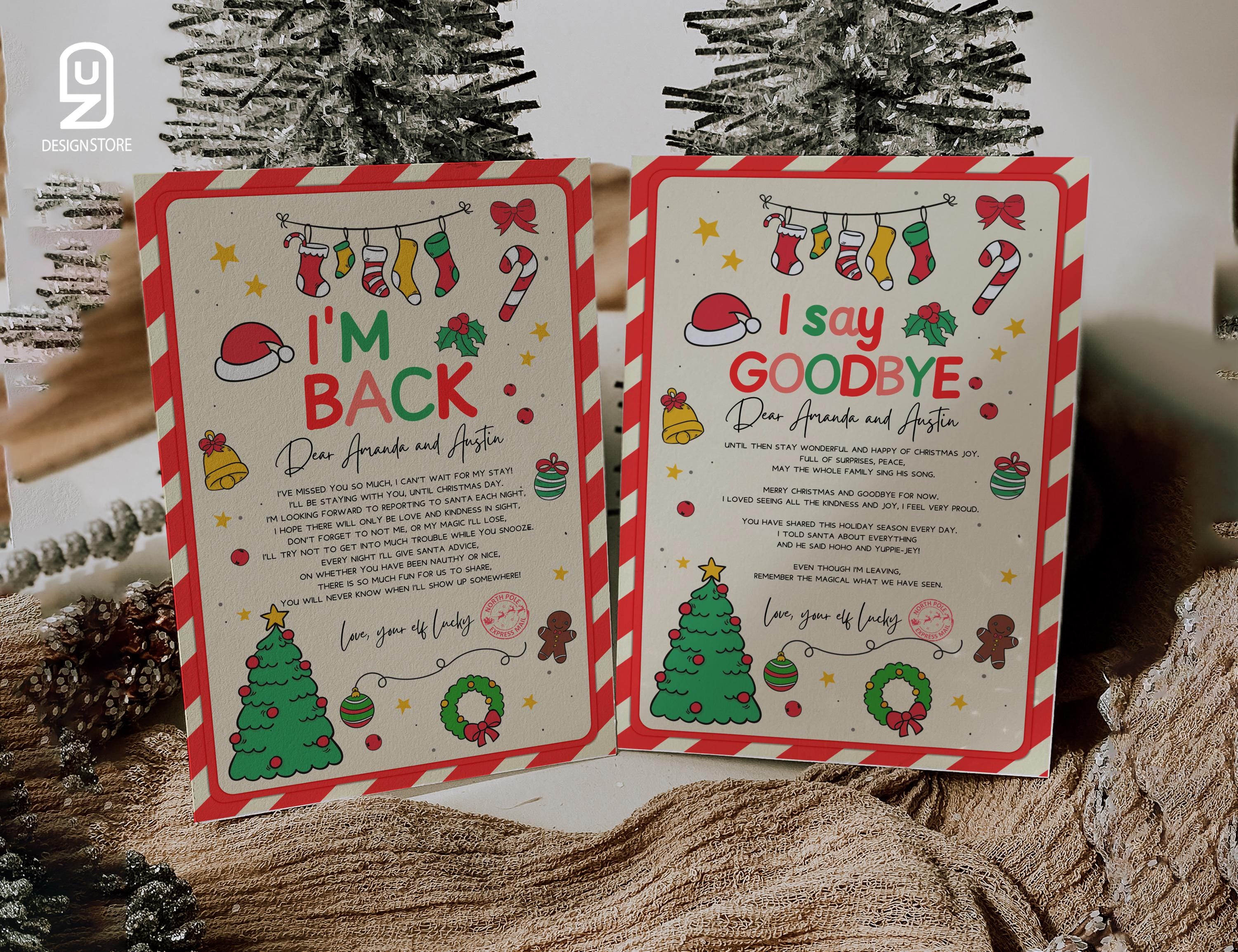 Editable Elf Arrival & Goodbye Letter: Canva Christmas Template ...
