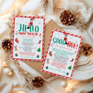 Editable Elf Hello & Goodbye Letter Set (digital Download) - Etsy