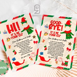 Editable Elf Arrival and Goodbye Letter Set, Christmas Elf Letter Combo ...