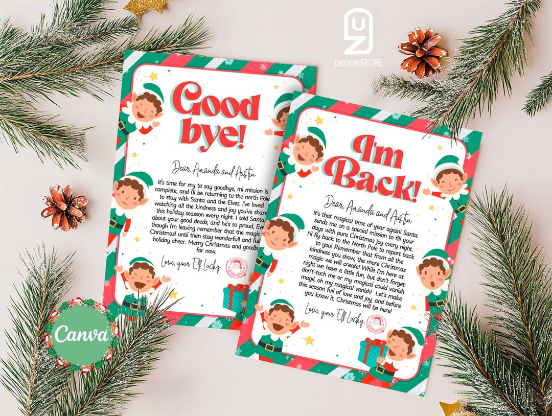 Editable Elf Letter, Elf Arrival Letter, Elf Return Letter, Elf I'm ...