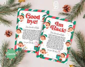 Canva Editable Elf Letter Bundle Elf Arrival Letter Goodbye Letter Elf ...