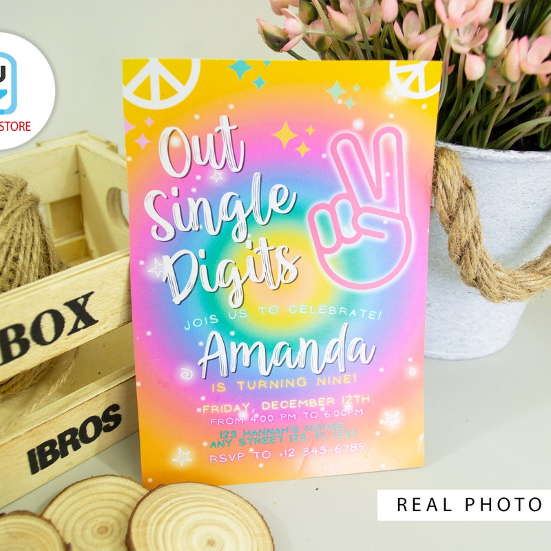 Peace Out Single Digits - Etsy