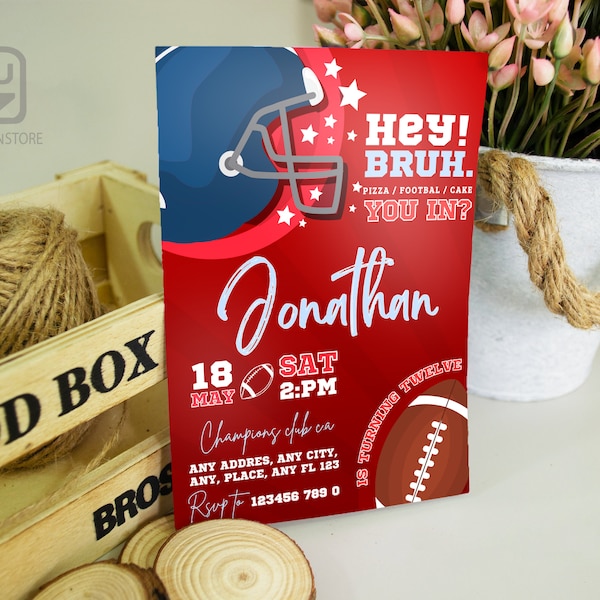 Football Invitation - Etsy