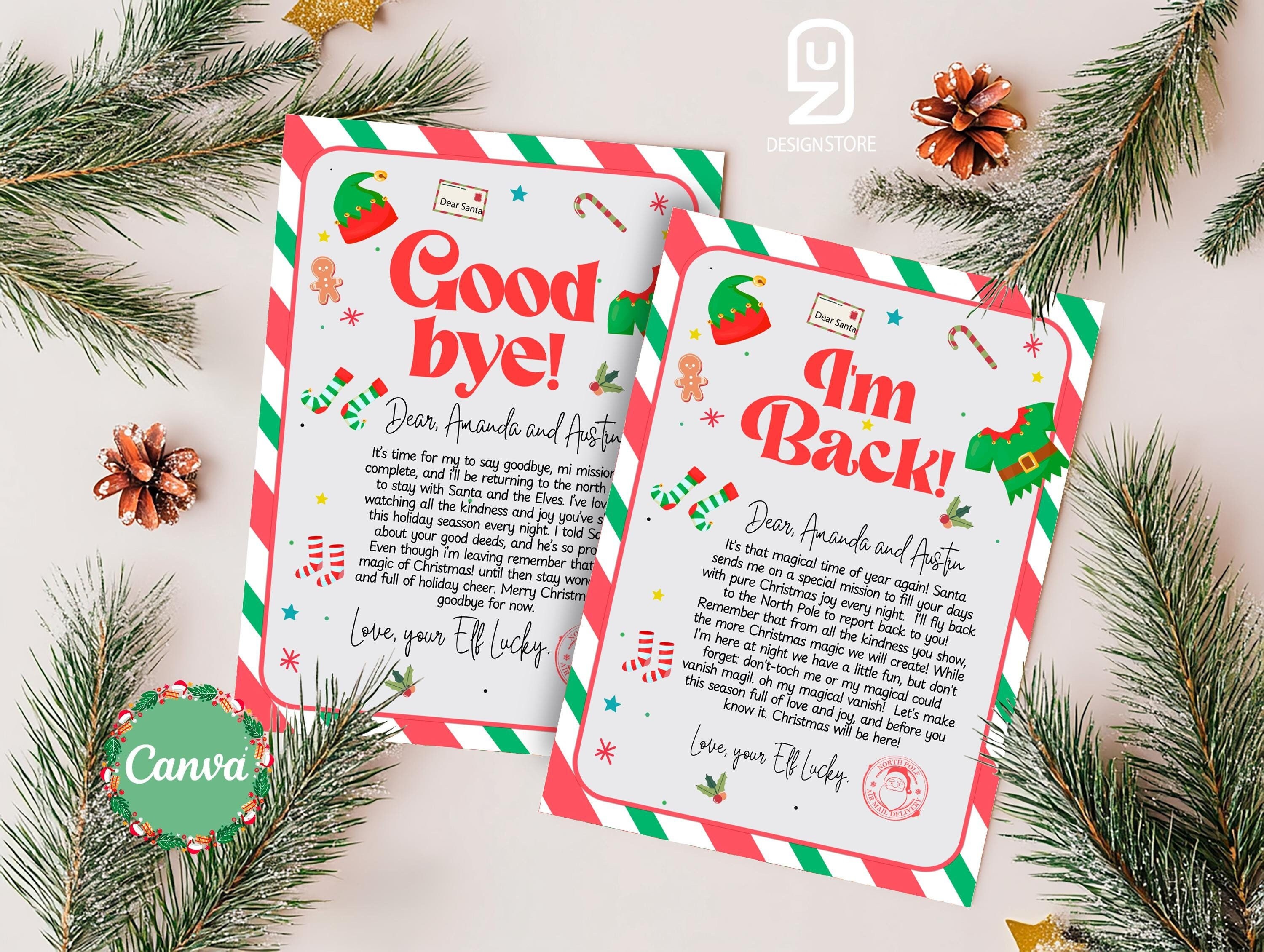 Editable Elf Arrival & Goodbye Letter: Canva Template (digital Download ...