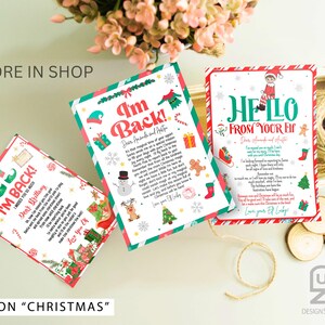 Editable Elf Hello & Goodbye Letter Set (digital Download) - Etsy