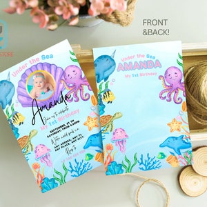 Editable Under the Sea Birthday Invitation: Ocean Animals Party ...