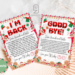 Editable Elf Letter, Elf Arrival Letter, Elf Return Letter, Elf I'm ...
