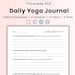 Yoga Journal Printable Pdf, Self Care Journal Template, Wellness ...