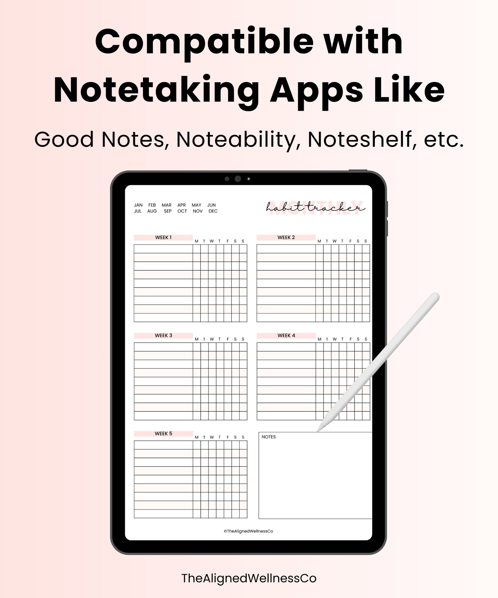 Monthly Habit Tracker Printable, Simple Habit Tracker, Minimalist Daily ...