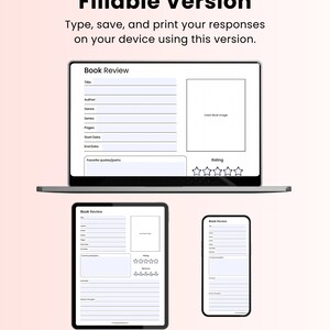 Book Review Template Printable, Book Review Printable, Goodnote Book ...