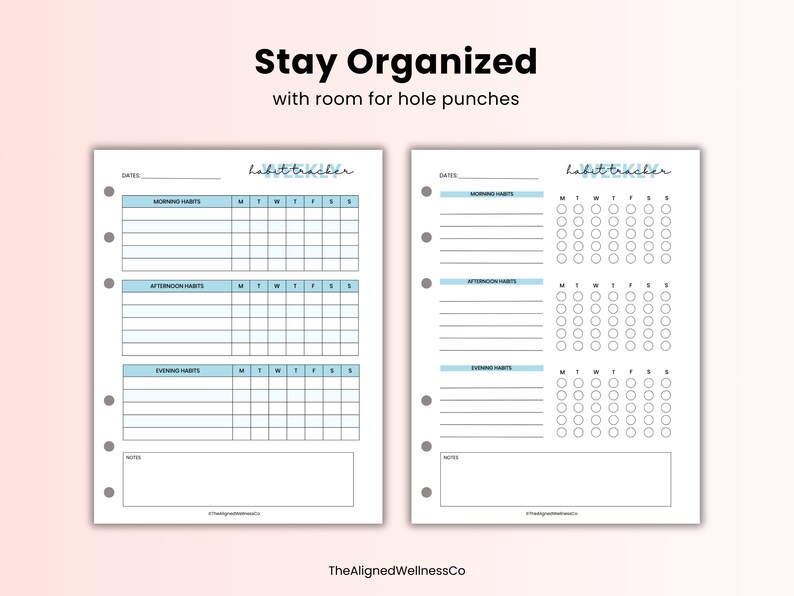 Simple Minimalist Daily Habit Tracker Pdf Weekly Habit - Etsy