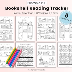 Reading Tracker, Printable Book Reading Tracker, Digital Book Journal ...