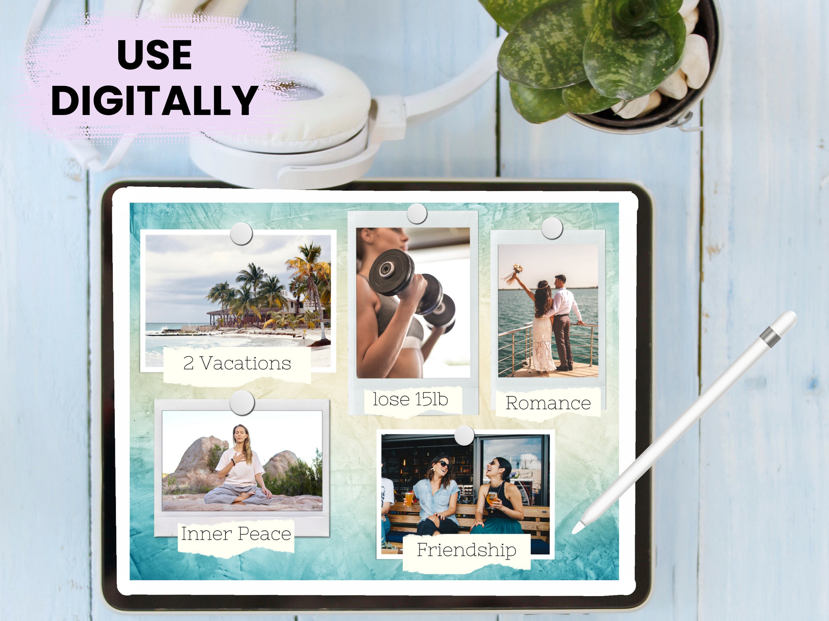 Vision Board 2024 Vision Board Template Digital Vision - Etsy