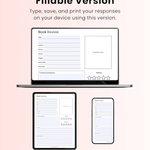 Book Review Template Goodnotes, Digital Reading Journal, Simple Book ...