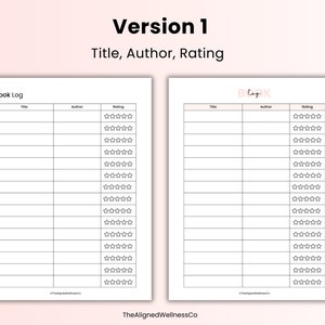 Reading Log Printable Template Goodnotes, Books to Read, Simple Digital ...