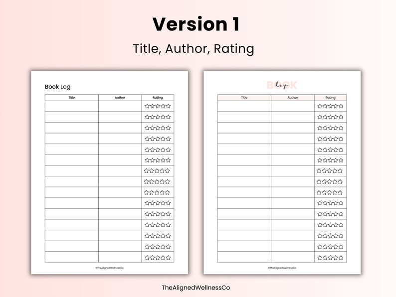 Reading Log Printable Template Goodnotes, Books to Read, Simple Digital ...