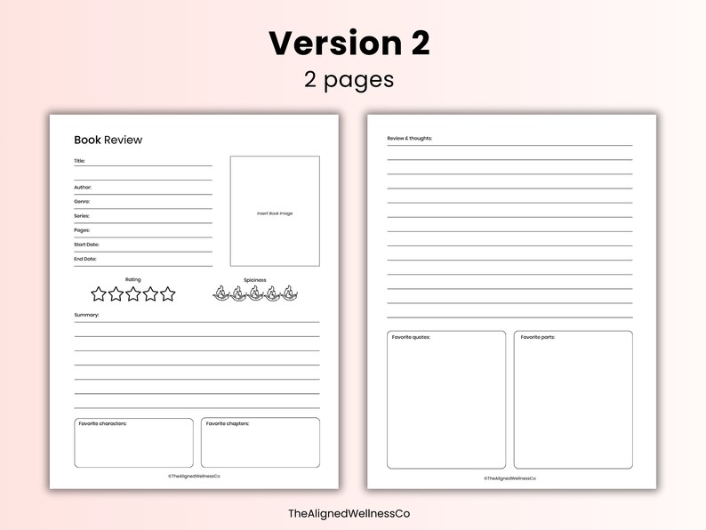 Book Review Template Printable, Book Review Printable, Goodnote Book ...