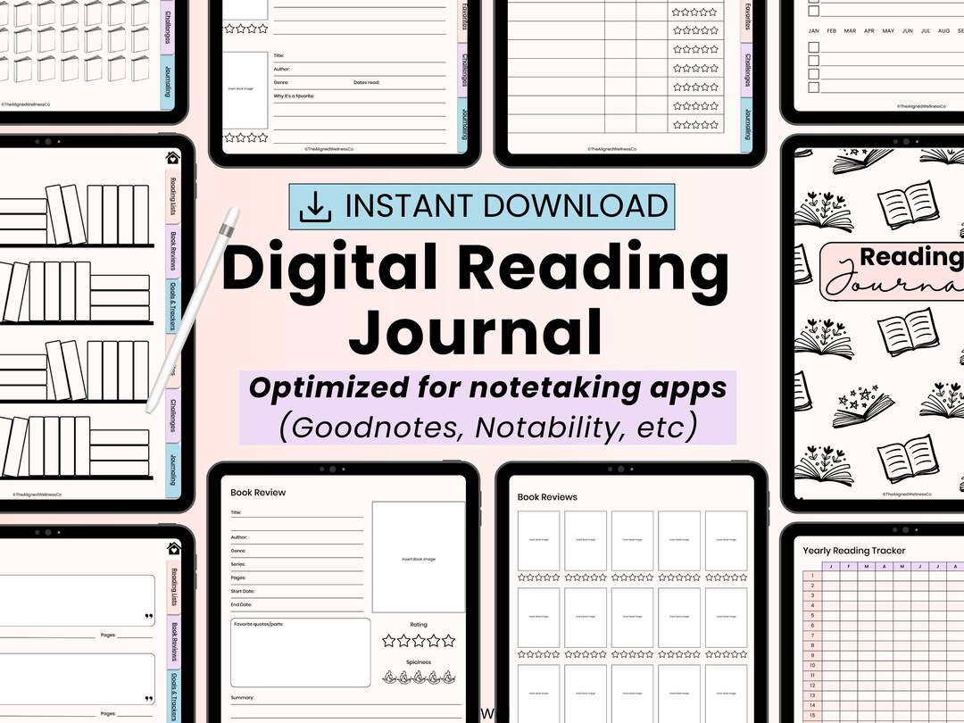 Digital Reading Journal Goodnotes, Book Journal Digital, Book Review ...