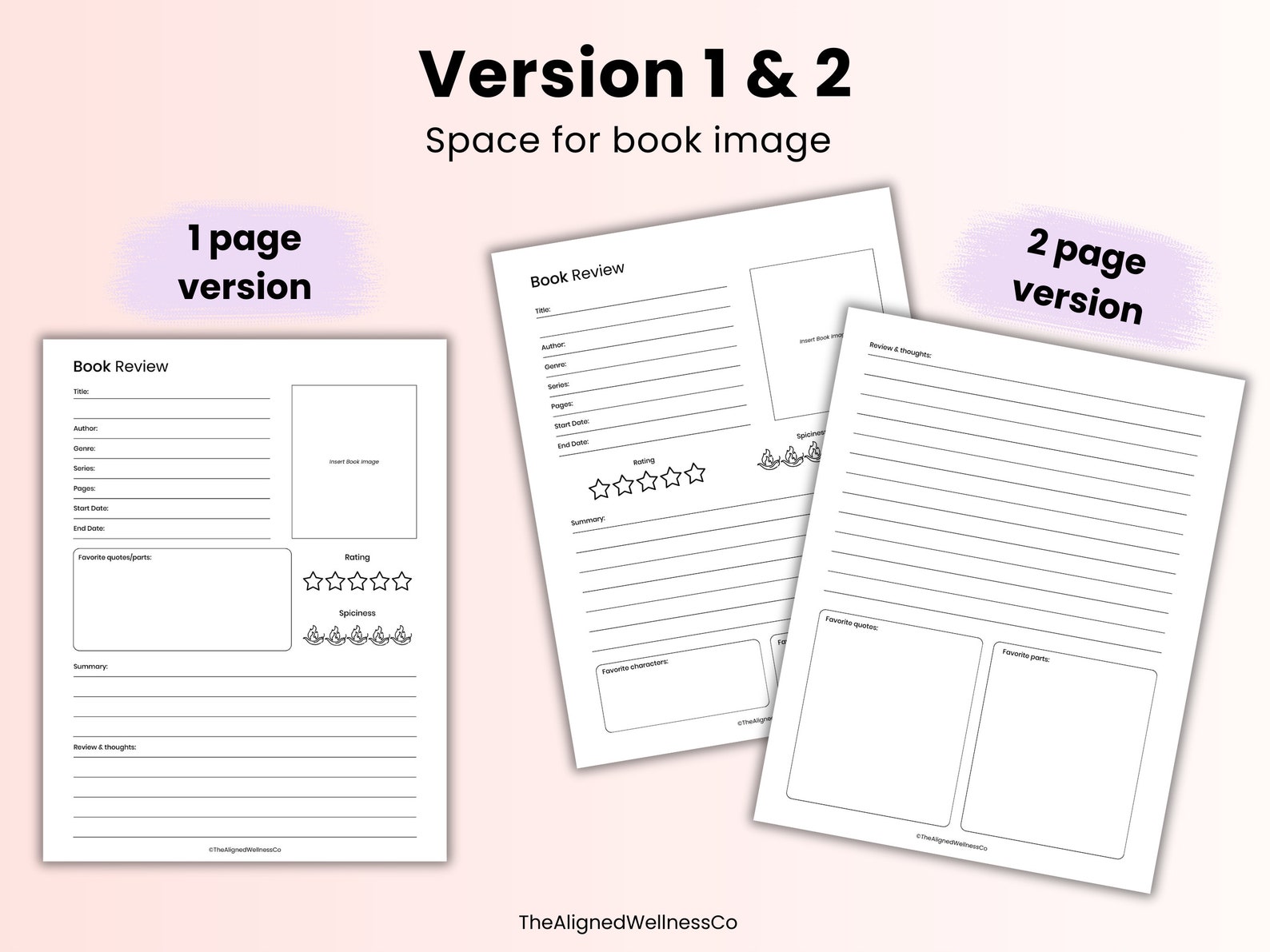 Book Review Printable Template, Digital Reading Journal Pdf, Book ...
