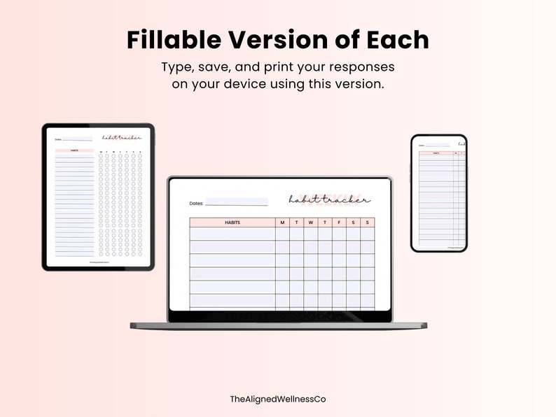 Weekly Habit Tracker Printable, Simple Habit Tracker, Minimalist Daily ...