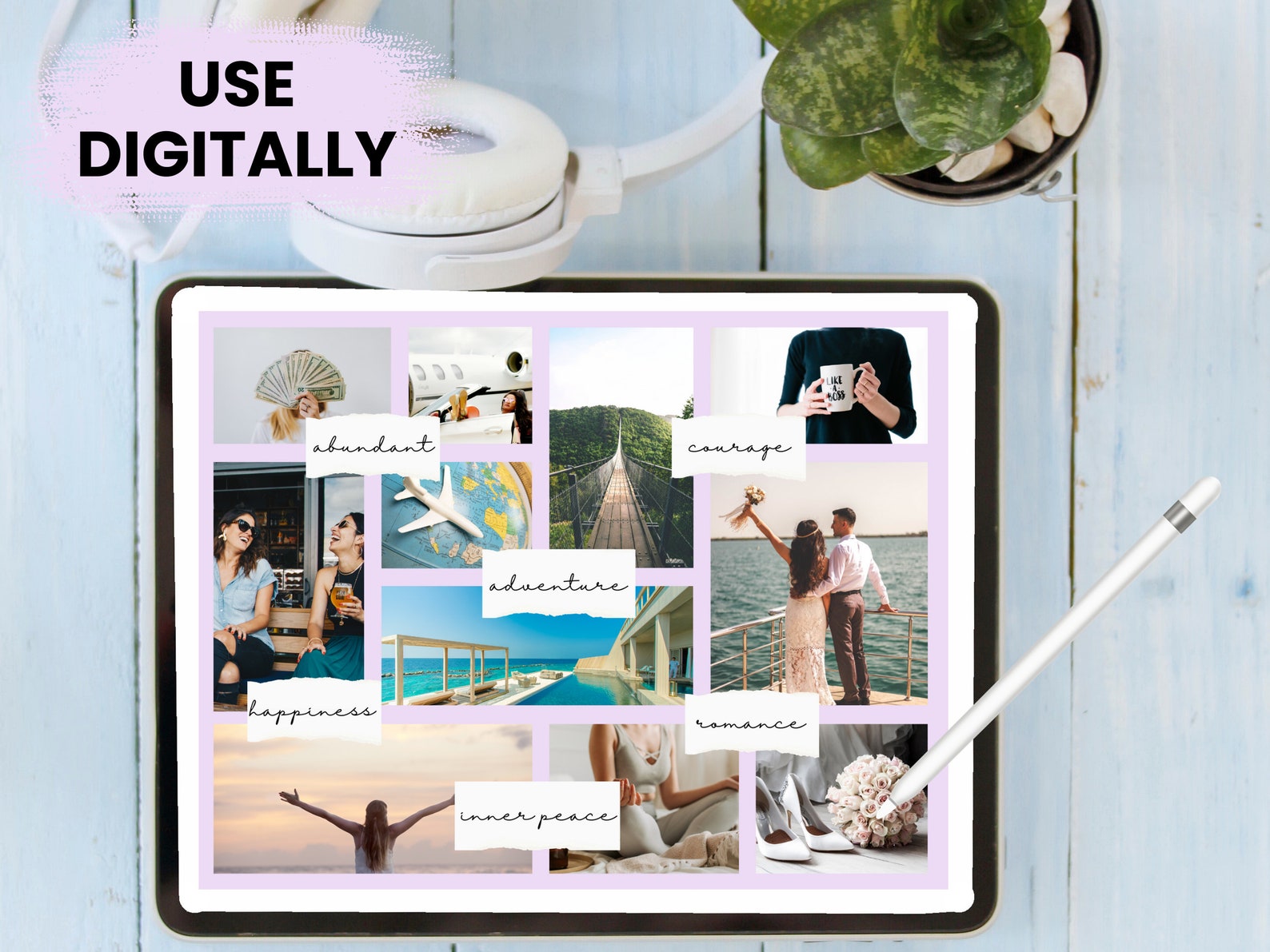 Vision Board 2024, Vision Board Template, Digital Vision Boards ...